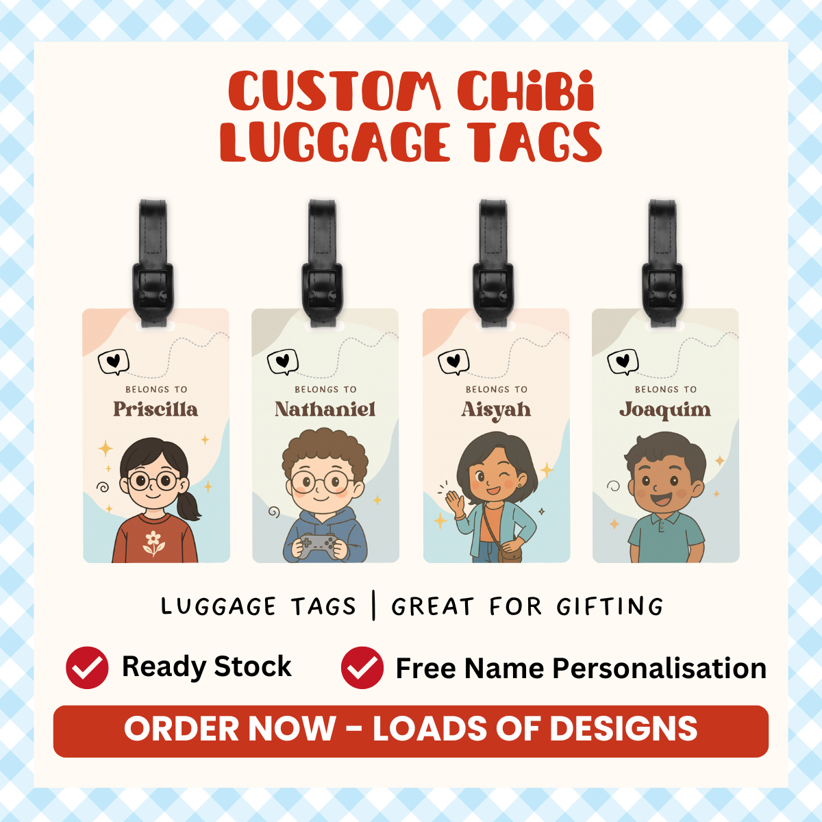 Chibi Luggage Tags – Gift Origins
